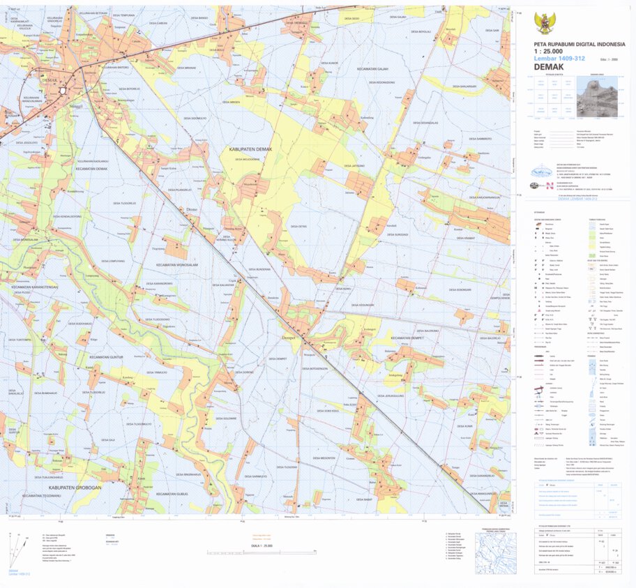 Demak (1409-312) Map by Badan Informasi Geospasial | Avenza Maps