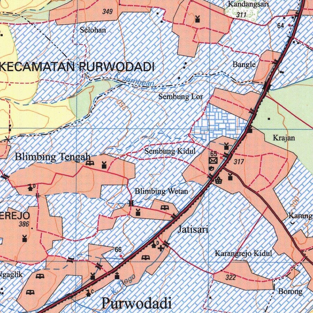 Lawang (1608-144) Map by Badan Informasi Geospasial | Avenza Maps