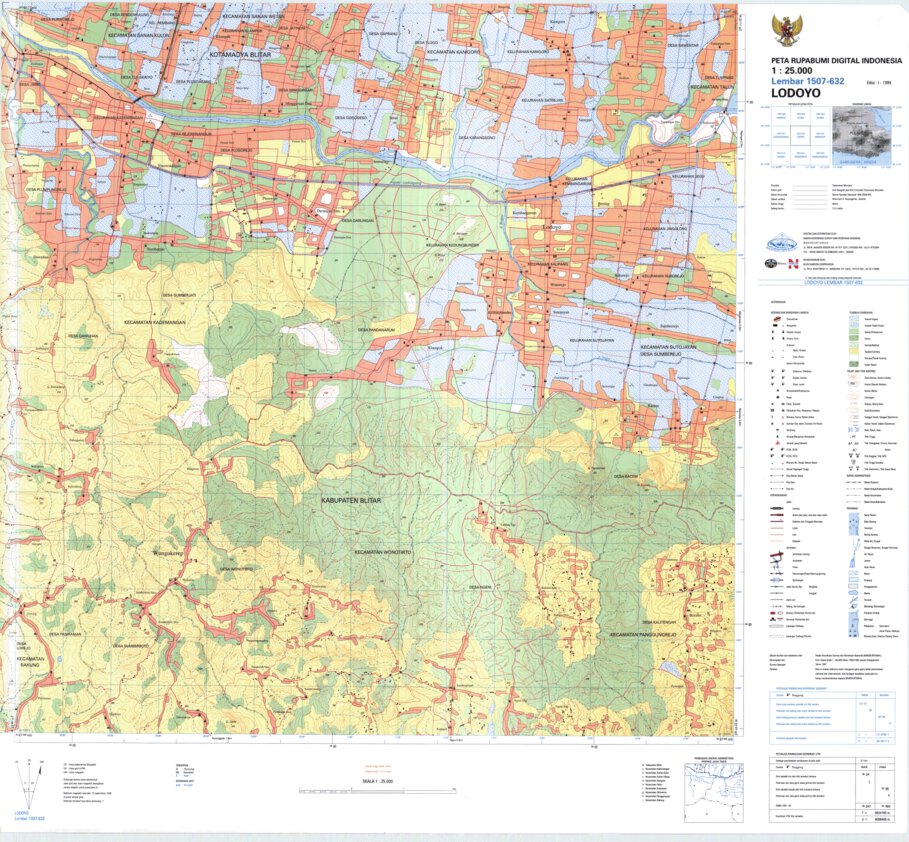 Lodoyo (1507-632) Map by Badan Informasi Geospasial | Avenza Maps