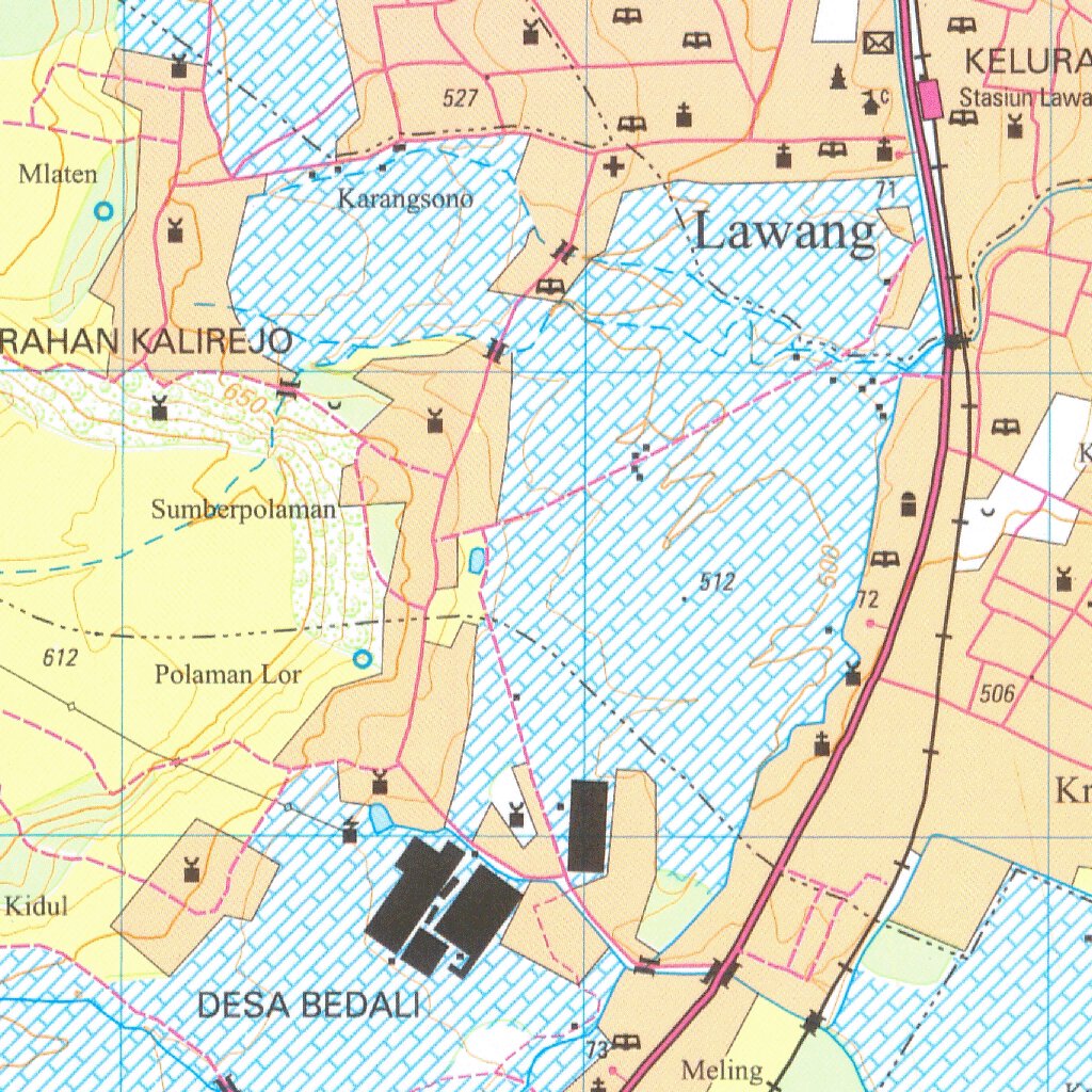 Lawang (1608-114) Map by Badan Informasi Geospasial | Avenza Maps