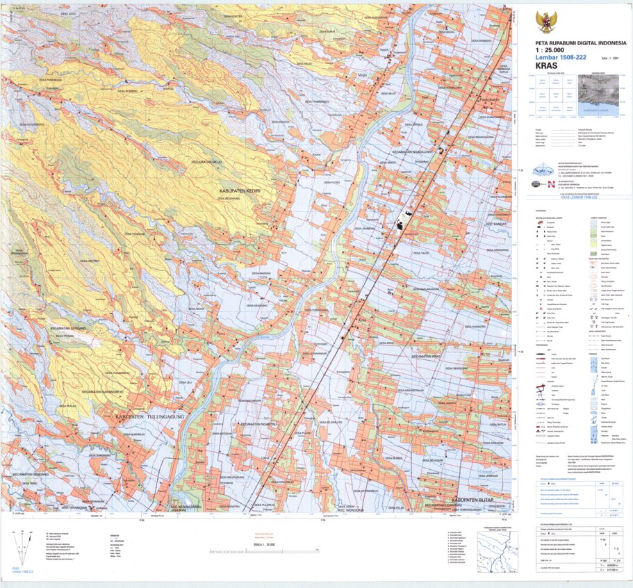 Kras (1508-222) Map by Badan Informasi Geospasial | Avenza Maps