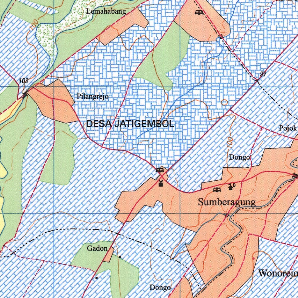 Kedunggalar (1508-421) Map by Badan Informasi Geospasial | Avenza Maps