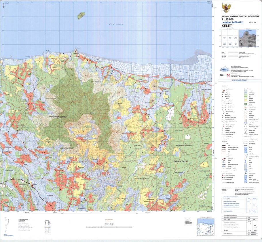 Kelet (1409-622) Map by Badan Informasi Geospasial | Avenza Maps