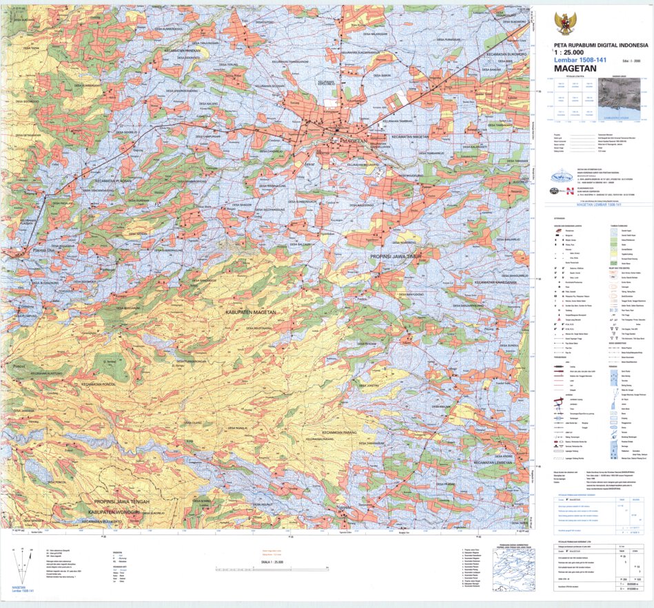 Magetan (1508-141) Map by Badan Informasi Geospasial | Avenza Maps