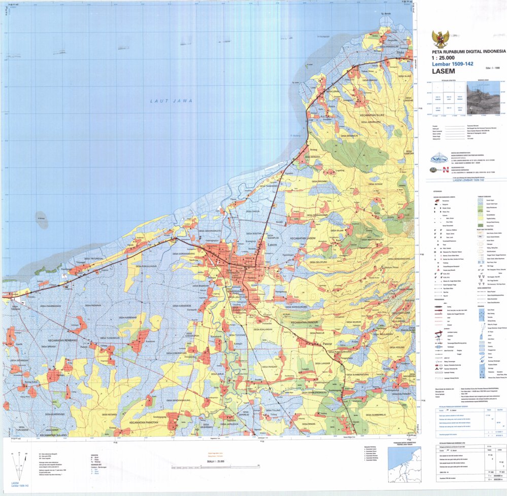 Lasem (1509-142) Map by Badan Informasi Geospasial | Avenza Maps
