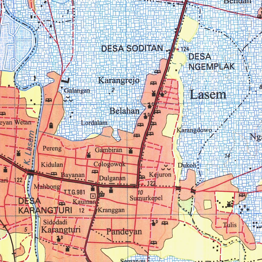 Lasem (1509-142) Map by Badan Informasi Geospasial | Avenza Maps
