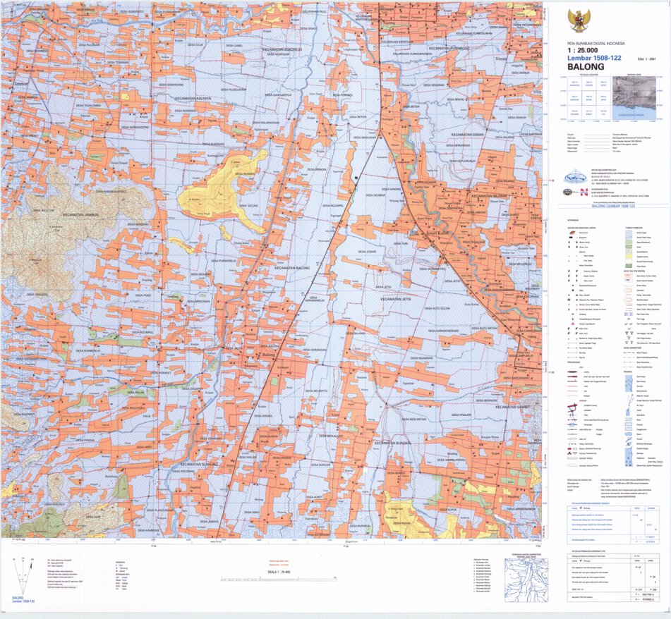 Balong (1508-122) Map by Badan Informasi Geospasial | Avenza Maps