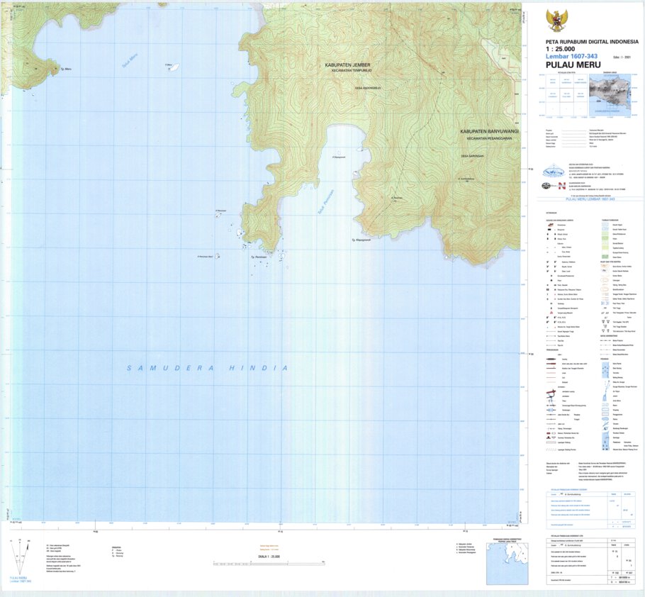 Pulau Meru (1607-343) Map by Badan Informasi Geospasial | Avenza Maps
