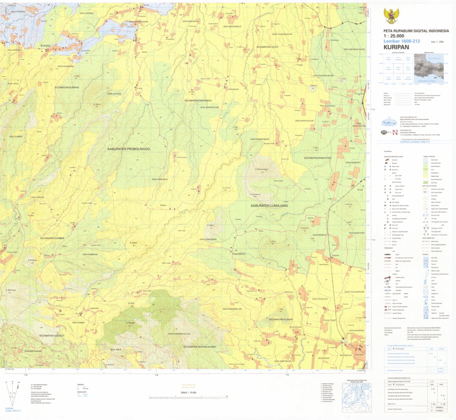 Kuripan (1608-212) Map by Badan Informasi Geospasial | Avenza Maps
