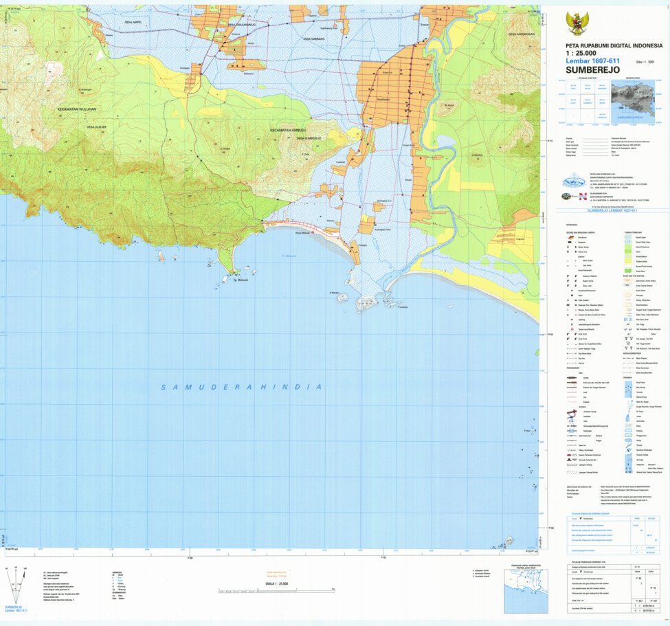 Sumberejo (1607-611) Map by Badan Informasi Geospasial | Avenza Maps