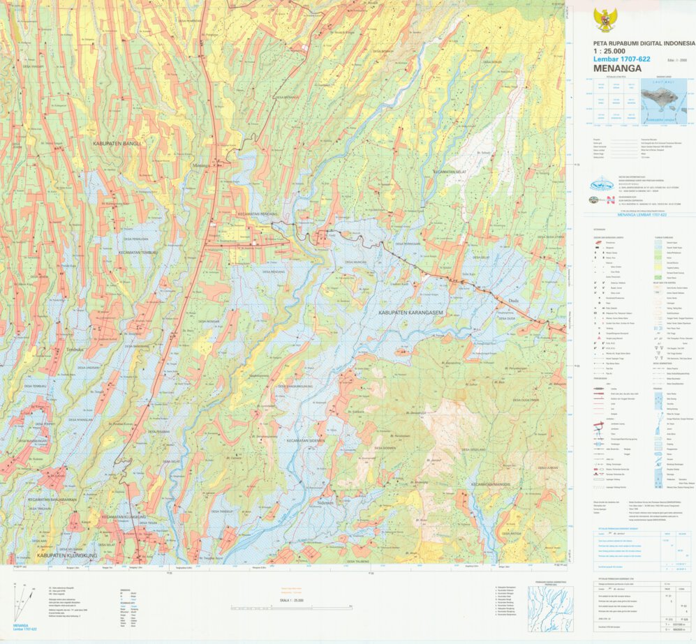 Menanga (1707-622) Map by Badan Informasi Geospasial | Avenza Maps