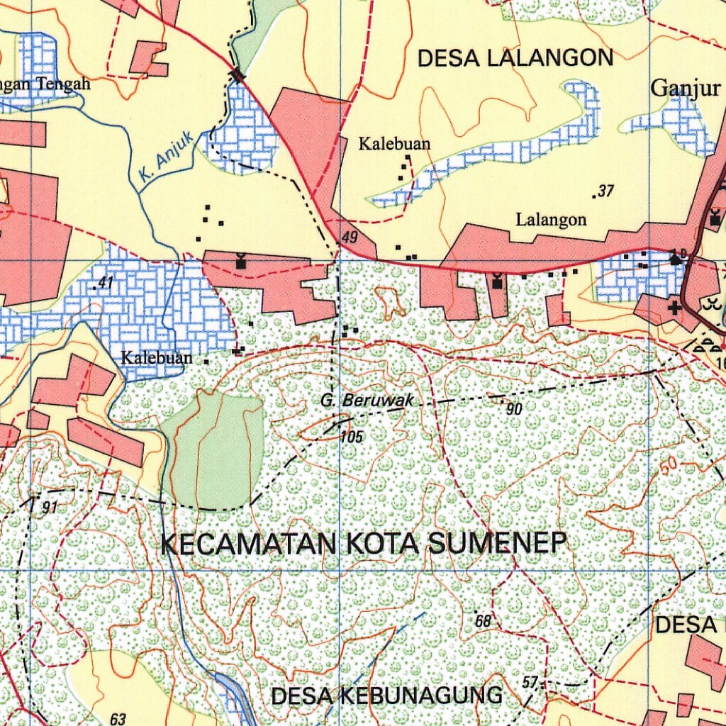 Manding (1609-321) Map by Badan Informasi Geospasial | Avenza Maps