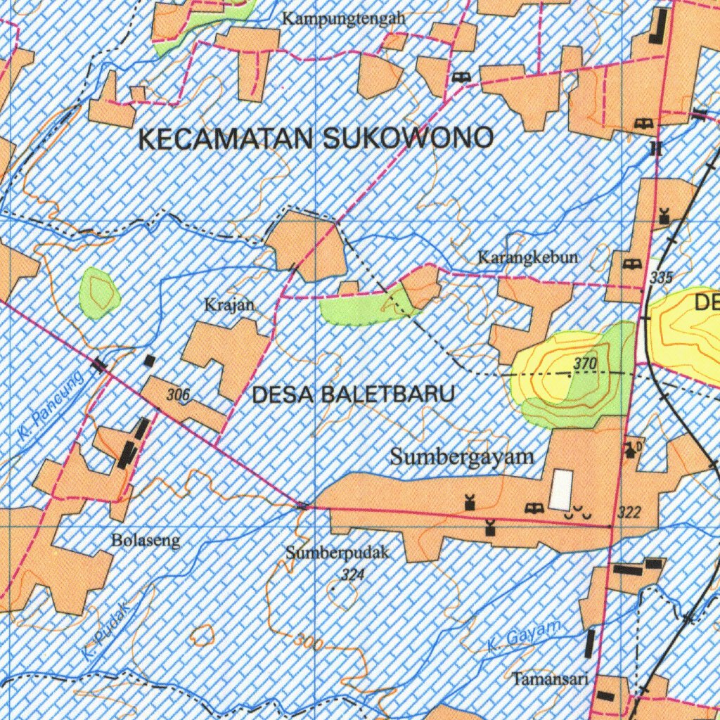 Sukowono (1607-643) Map by Badan Informasi Geospasial | Avenza Maps