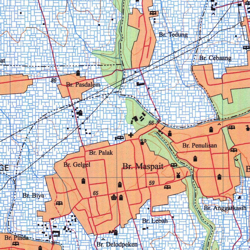 Gianyar (1707-343) Map by Badan Informasi Geospasial | Avenza Maps
