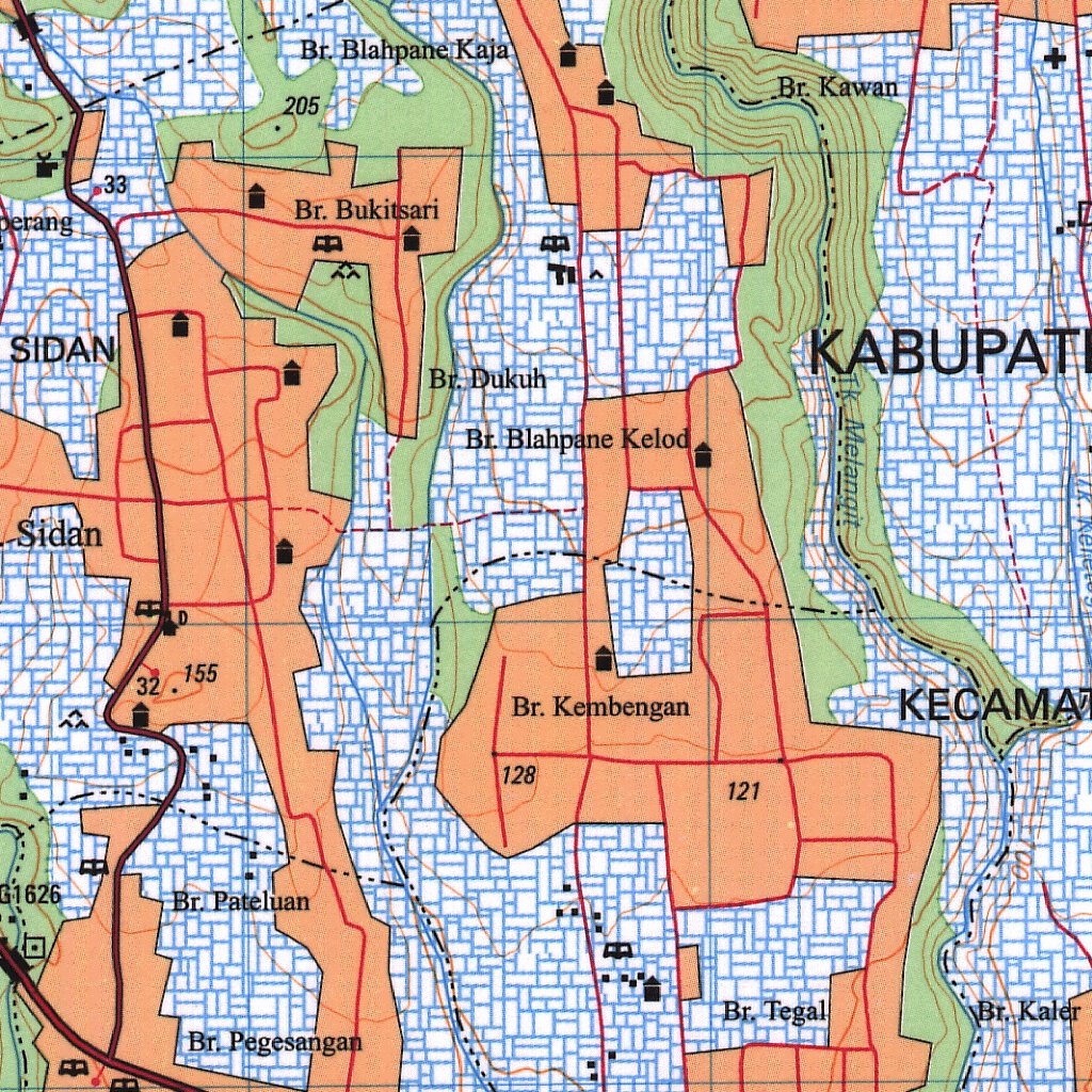 Gianyar (1707-343) Map by Badan Informasi Geospasial | Avenza Maps