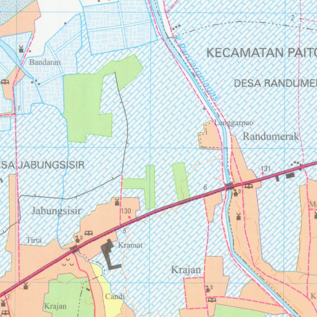 Jabungsisir (1608-242) Map by Badan Informasi Geospasial | Avenza Maps