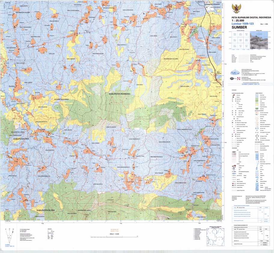 Sumber (1509-123) Map by Badan Informasi Geospasial | Avenza Maps