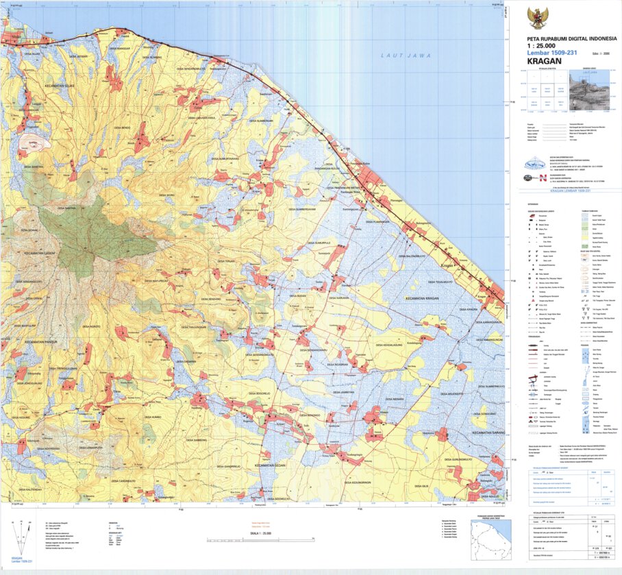 Kragan (1509-231) Map by Badan Informasi Geospasial | Avenza Maps