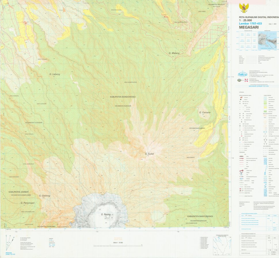 Megasari (1707-433) Map by Badan Informasi Geospasial | Avenza Maps