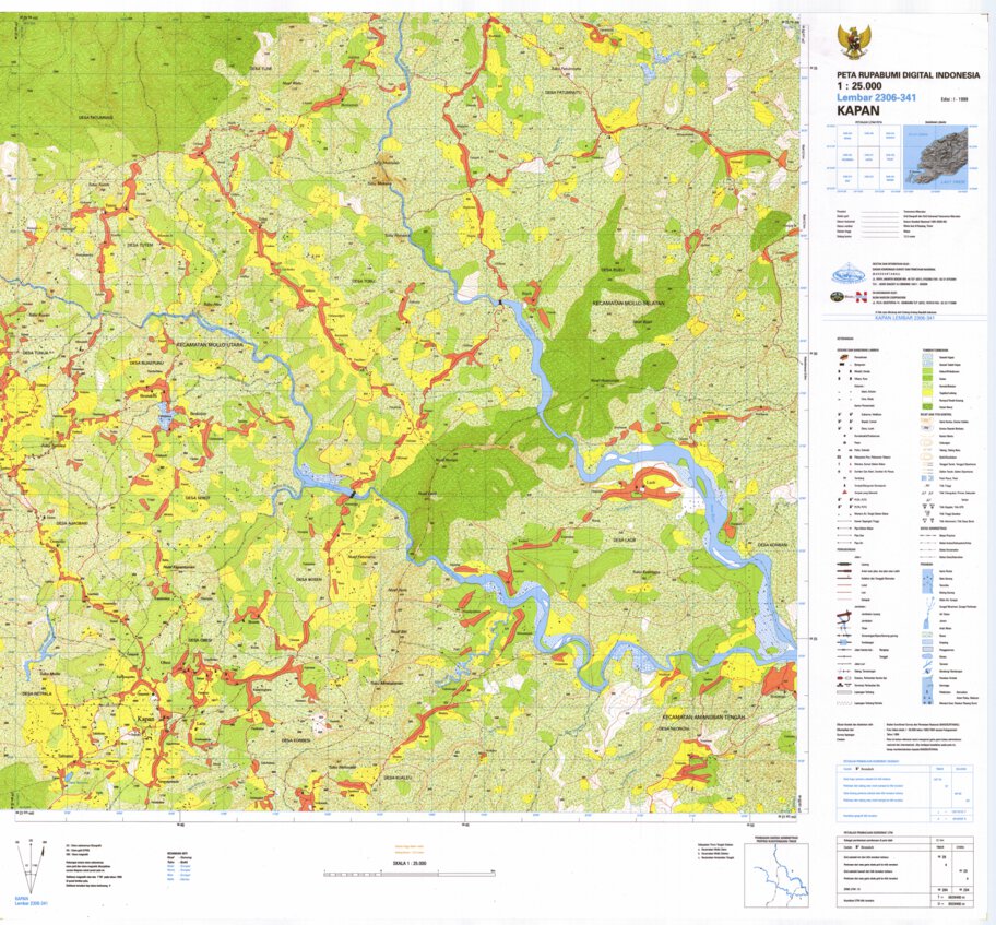 Kapan (2306-341) Map by Badan Informasi Geospasial | Avenza Maps
