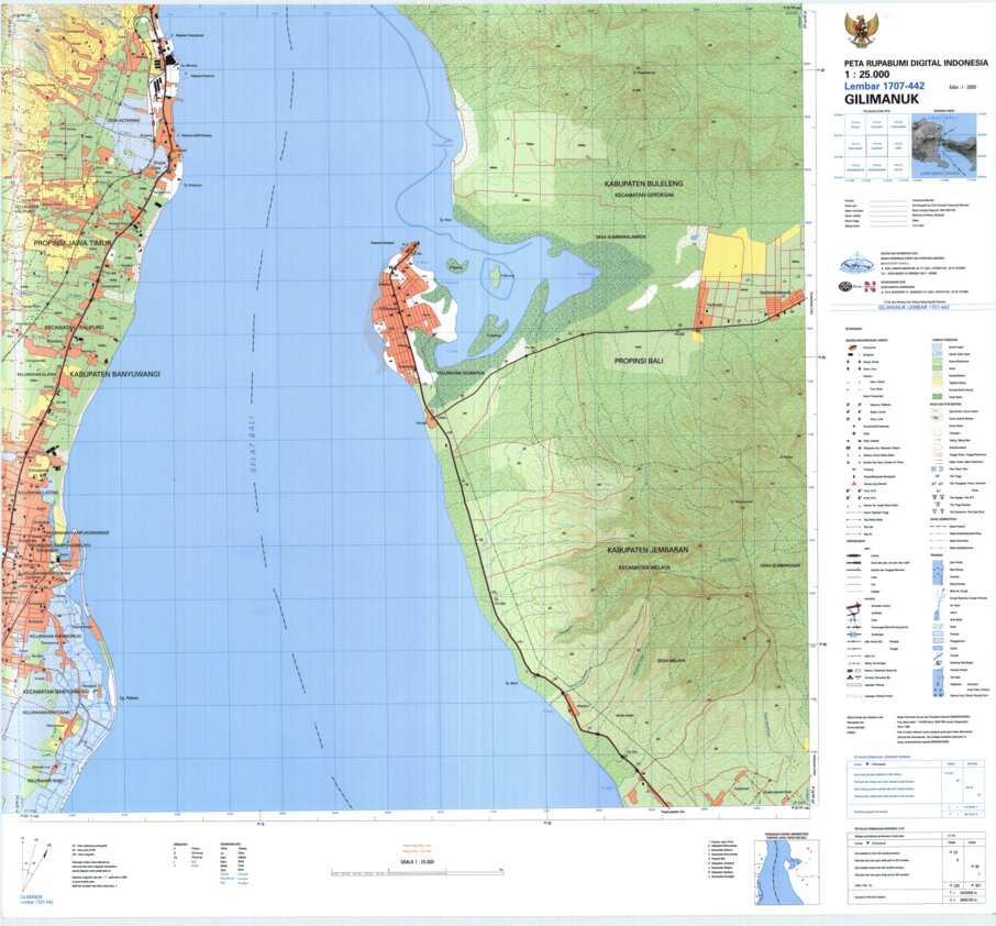 Gilimanuk (1707-442) Map by Badan Informasi Geospasial | Avenza Maps