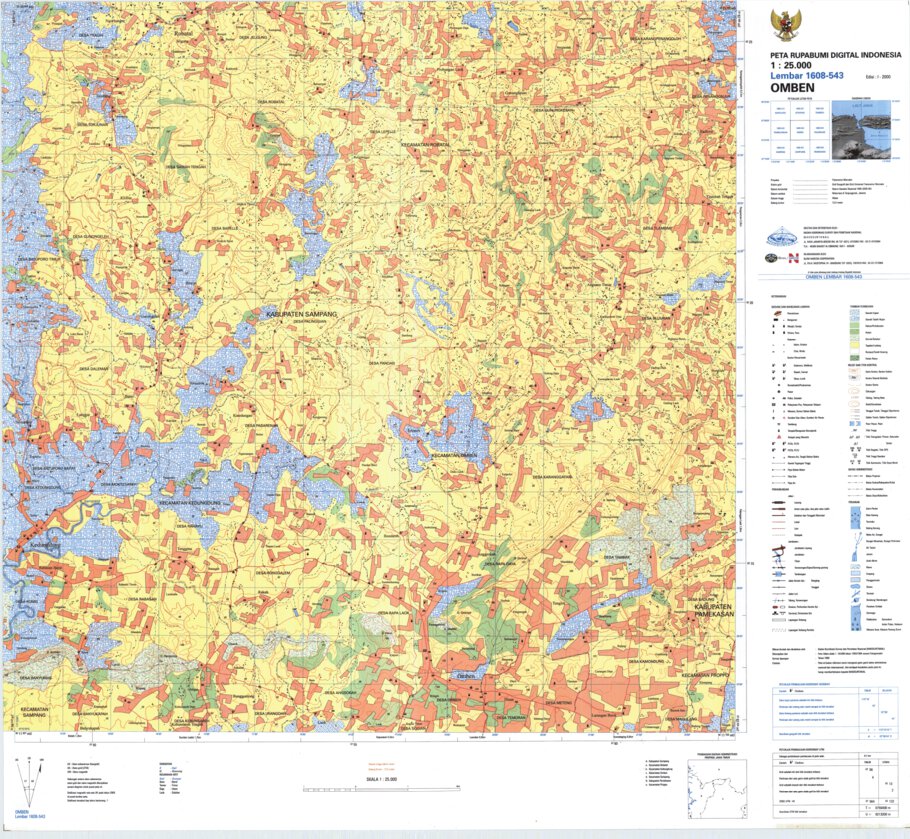 Omben (1608-543) Map by Badan Informasi Geospasial | Avenza Maps