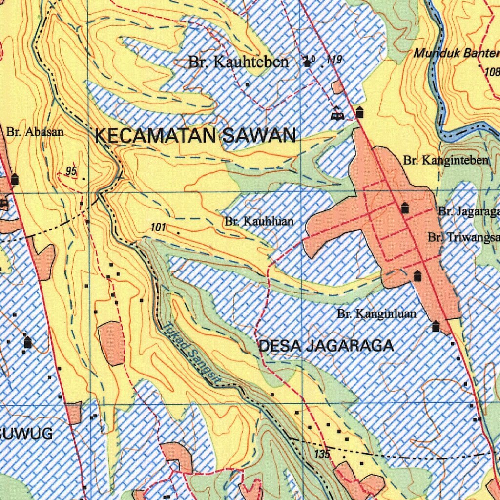 Kubutambahan (1707-634) Map by Badan Informasi Geospasial | Avenza Maps