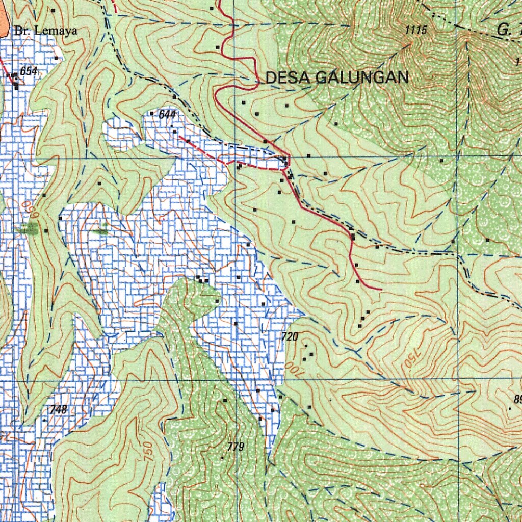 Gitgit (1707-632) Map by Badan Informasi Geospasial | Avenza Maps
