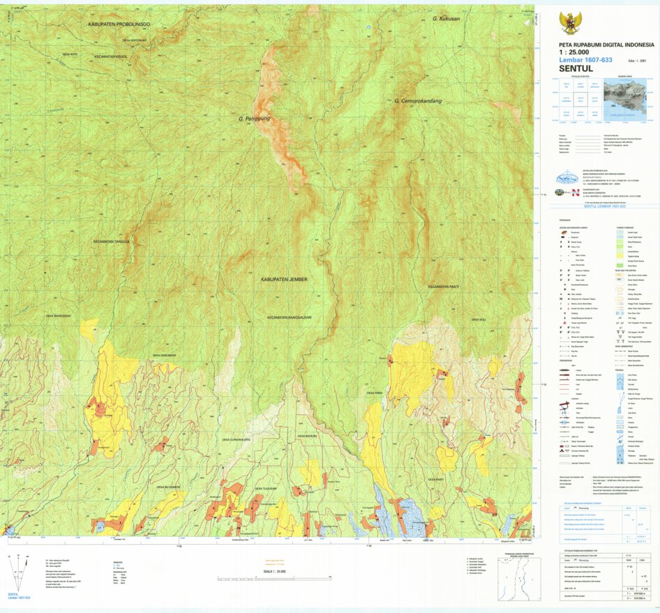 Sentul (1607-633) Map by Badan Informasi Geospasial | Avenza Maps