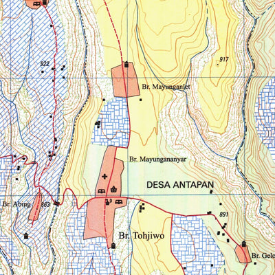 Baturiti (1707-614) Map by Badan Informasi Geospasial | Avenza Maps