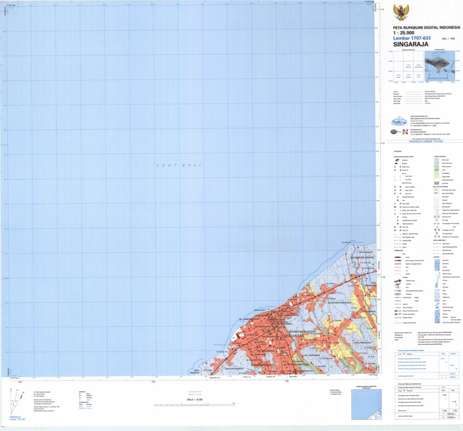 Singaraja (1707-633) Map by Badan Informasi Geospasial | Avenza Maps