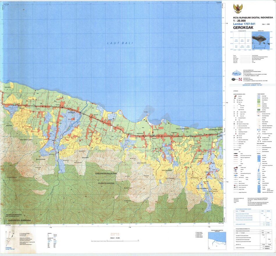 Gerokgak (1707-541) Map by Badan Informasi Geospasial | Avenza Maps