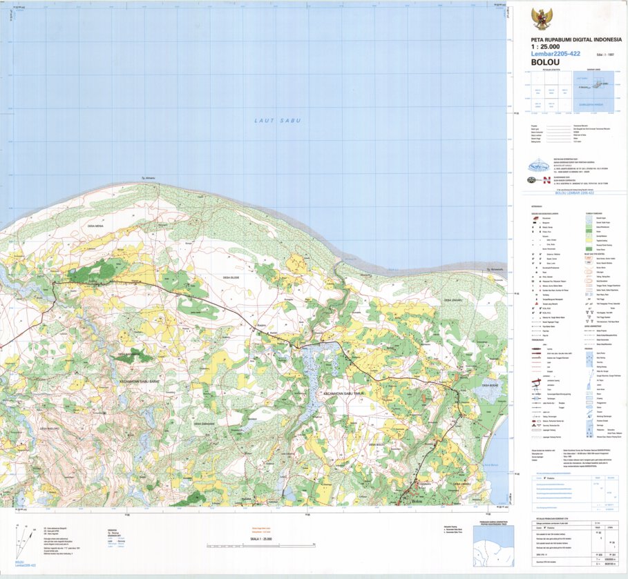 Bolou (2205-422) Map by Badan Informasi Geospasial | Avenza Maps
