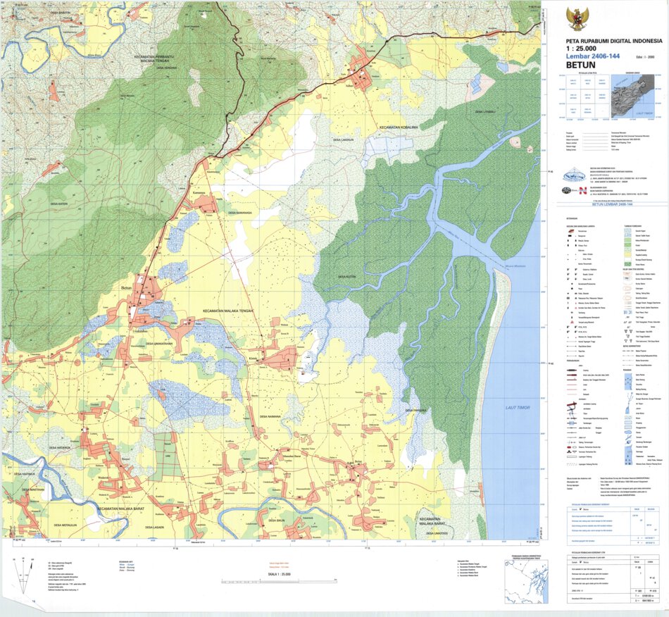 Betun (2406-144) Map by Badan Informasi Geospasial | Avenza Maps