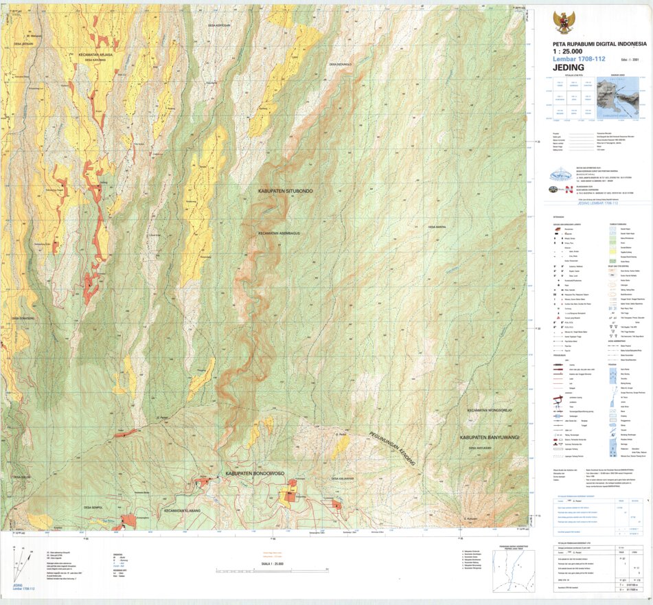 Jeding (1708-112) Map by Badan Informasi Geospasial | Avenza Maps