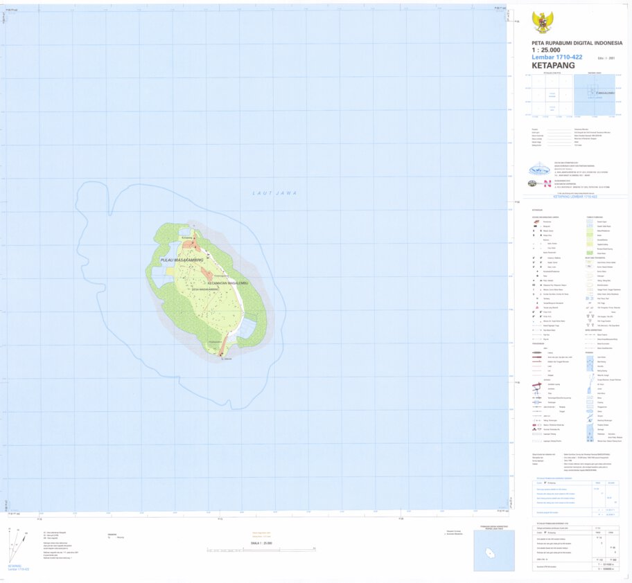 Ketapang (1710-422) Map by Badan Informasi Geospasial | Avenza Maps