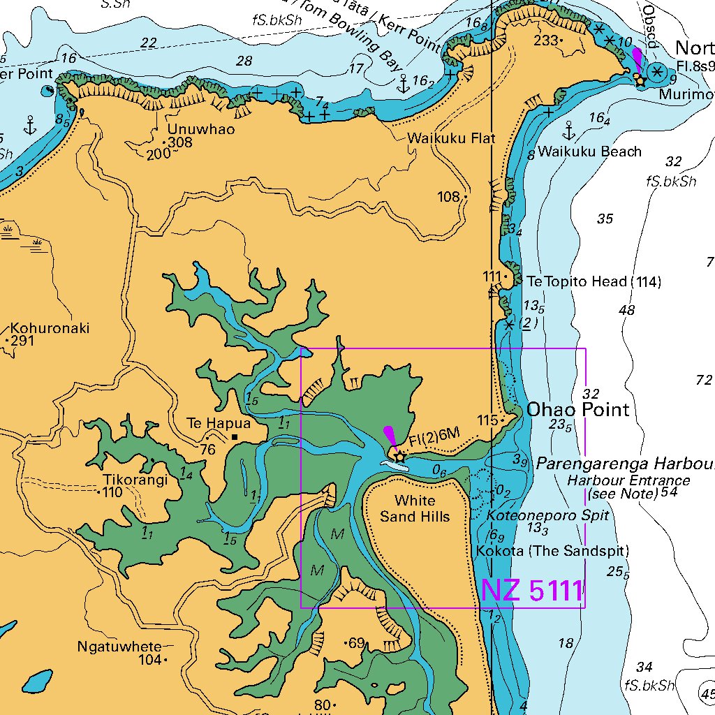 Tauroa Point to Cape Brett Map by Land Information New Zealand | Avenza ...
