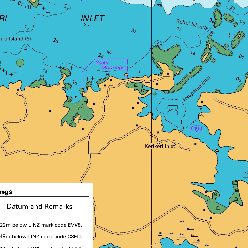 Kerikeri Inlet and Te Puna Inlet Map by Land Information New Zealand ...