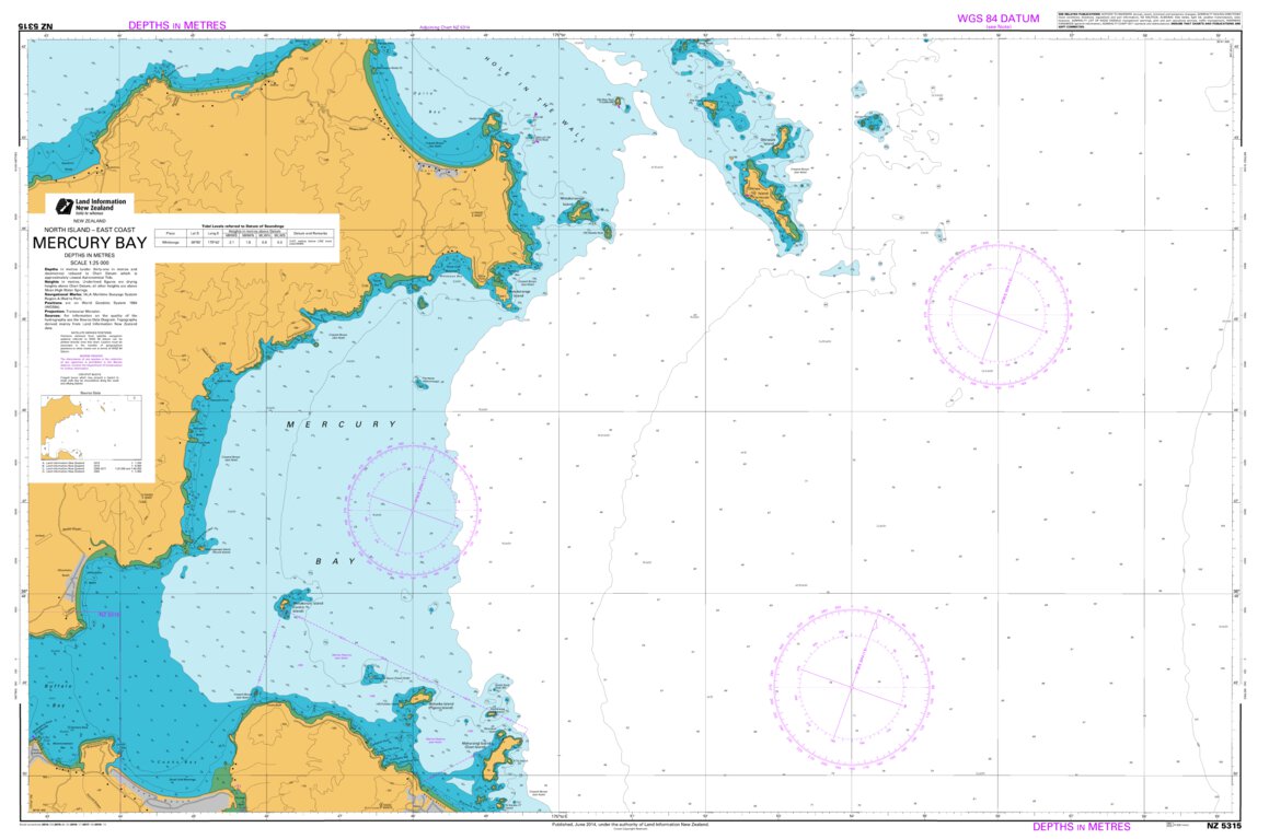 Mercury Bay Map by Land Information New Zealand | Avenza Maps