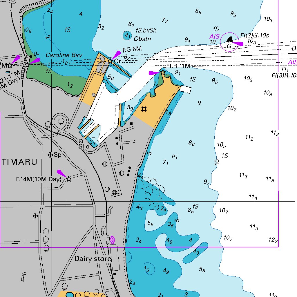 Approaches to Timaru Map by Land Information New Zealand | Avenza Maps