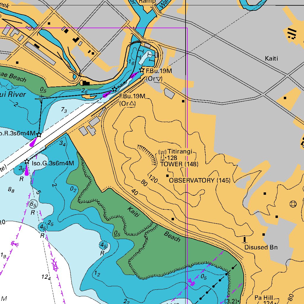 Poverty Bay And Approaches to Gisborne Map by Land Information New ...