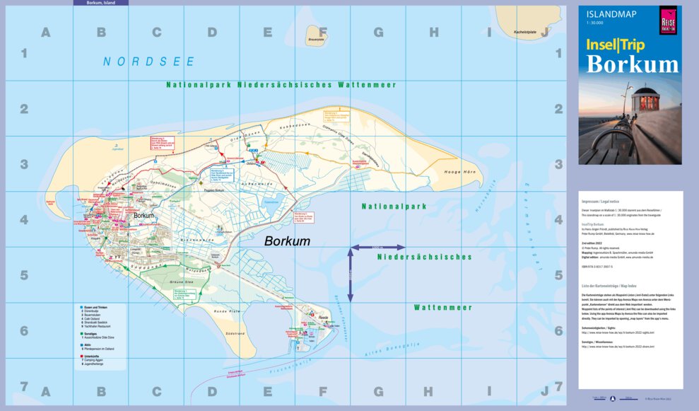 Islandmap Borkum 2022 Map by Reise Know-How Verlag Peter Rump GmbH ...