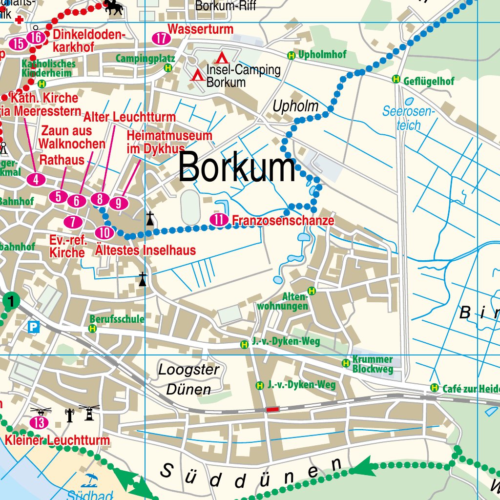 Islandmap Borkum 2022 Map by Reise Know-How Verlag Peter Rump GmbH ...
