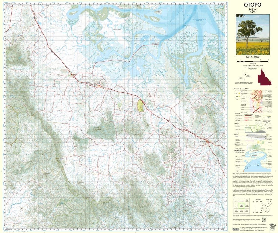 Bajool (9050) map by Department of Resources | Avenza Maps