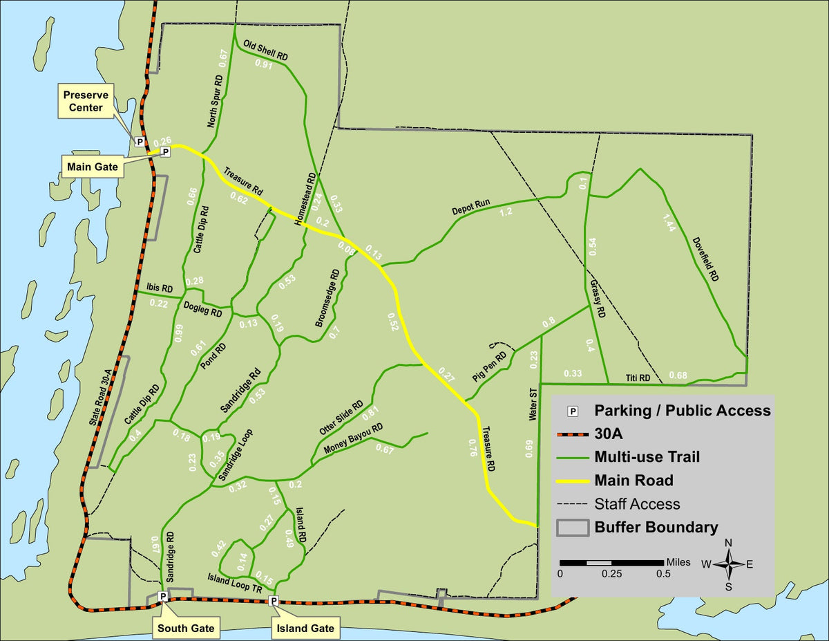St Joseph Bay State Buffer Preserve Trail Map by St Joseph Bay State ...