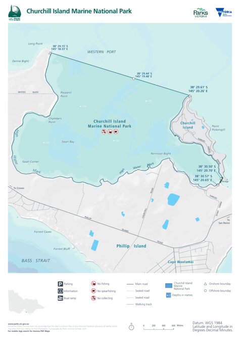Churchill Island Marine National Park Visitor Guide Map by Parks ...