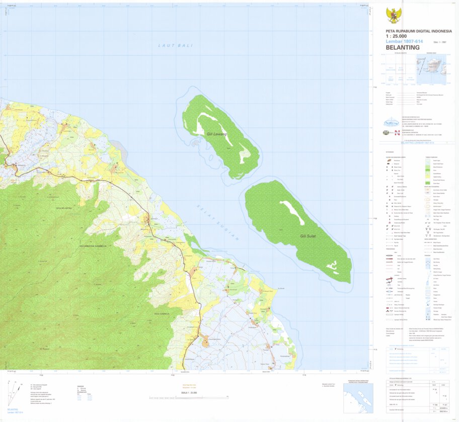 Belanting (1807-614) Map by Badan Informasi Geospasial | Avenza Maps