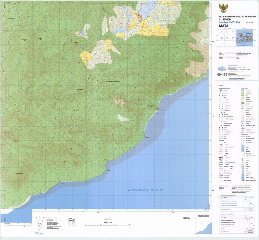 Mata (1907-314) Map by Badan Informasi Geospasial | Avenza Maps