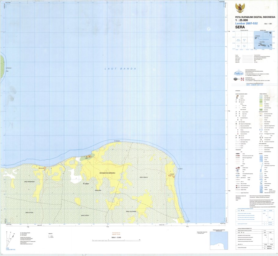 Sera (2607-532) Map by Badan Informasi Geospasial | Avenza Maps