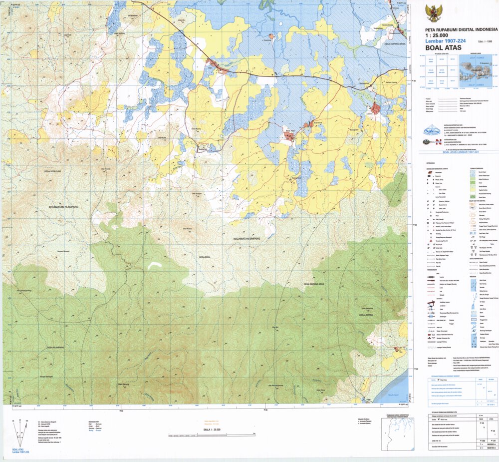 Boal Atas (1907-224) Map by Badan Informasi Geospasial | Avenza Maps